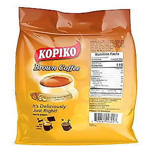 Kopiko Instant 3 In 1 Brown Coffee 0.88 Ounce (Pack of 30) Instand coffee Brown