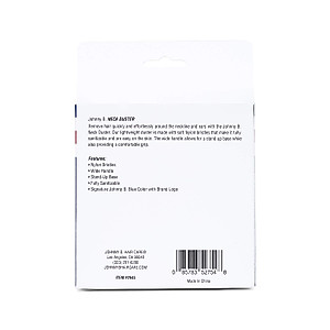 JOHNNY B. Professional Barber Neck Duster with Soft, Long Bristles, Blue