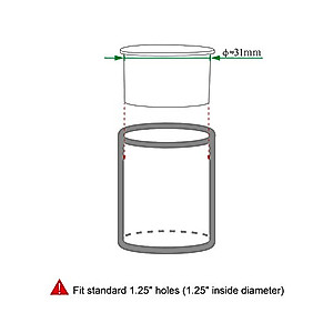 SummitLink Pool Fence Hole Cover Deck Patio Ground Caps 1.25 Inch (50, Beige)
