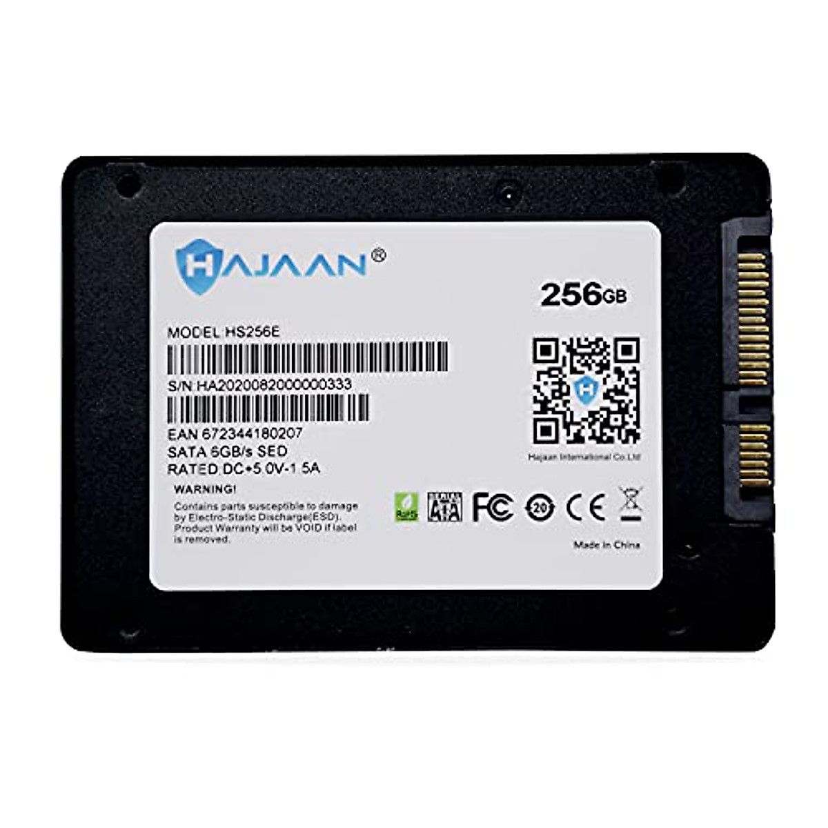 HAJAAN 256 GB SSD 3D NAND TLC 2.5 inch SATAIII 6Gb/s up to 520MB/s Internal Solid State Drive for Laptop Tablet PC Desktop