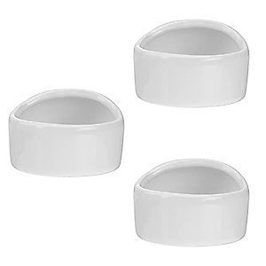 POPETPOP Ceramic Hamster Feeding Bowls, Anti-bite Small Animal Food Bowl Water Feeder for Hedgehog Guinea-Pig Gerbil (Random Color)