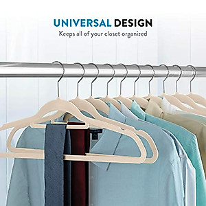 Premium Velvet Hangers with Tie Bar 20-Pack Slim Space Saving Coat Hanger, Non Slip Wardrobe Hangers, Clothes Hangers 360° Swivel Hook, Suit, Shirt Dress & Trouser Hangers - Thin Flocked Felt Hangers