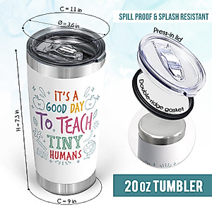 AXIARA Teacher Appreciation Gifts - 20 oz Stainless Steel Insulated Coffee Tumbler with Lid - Teachers Day Graduation Birthday Christmas Thank You Appreciation Gifts For Teacher Women Coworkers