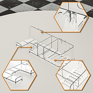 Clear Hair Dryer Holder, Blow Dryer Hanger Wall Mounted for Hair Dryer Hook with Plug&Cord Organizer Self Adhesive for Cabinet Door and Bathroom Organizer and Storage,Pack of 1