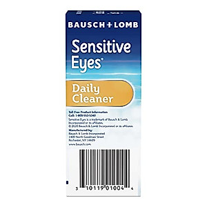 Contact Lens Solution by Bausch & Lomb, for Cleaning and Removing Deposits from Soft Contact Lenses, Daily Lens Cleaner, 1 Fl Oz