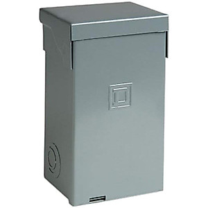 Square D - HOME250SPA Homeline Spa Panel, Load Center With 50-Amp Enclosed Main Breaker, 2-Pole, Ground Fault Interrupt,Grey
