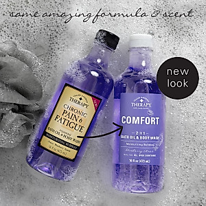Village Naturals Therapy, Comfort 2-in-1 Foaming Bath Oil & Body Wash, 16 oz, Pack of 4
