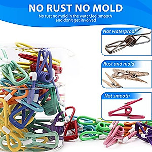 Chip Clips, Chip Clips Bag Clips Food Clips, Bag Clips for Food, Chip Bag Clip, Food Clips, PVC-Coated Clips for Food Packages, Paper Clips, Clothes Pin（Mixed Colors 30 PCs）