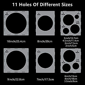 11 Holes Collapsible Plastic Balloon Sizer Box Cube, Balloon Size Measurement Tool for Balloon Decorations, Balloon Arch, Balloon Columns, 2-10 Inch