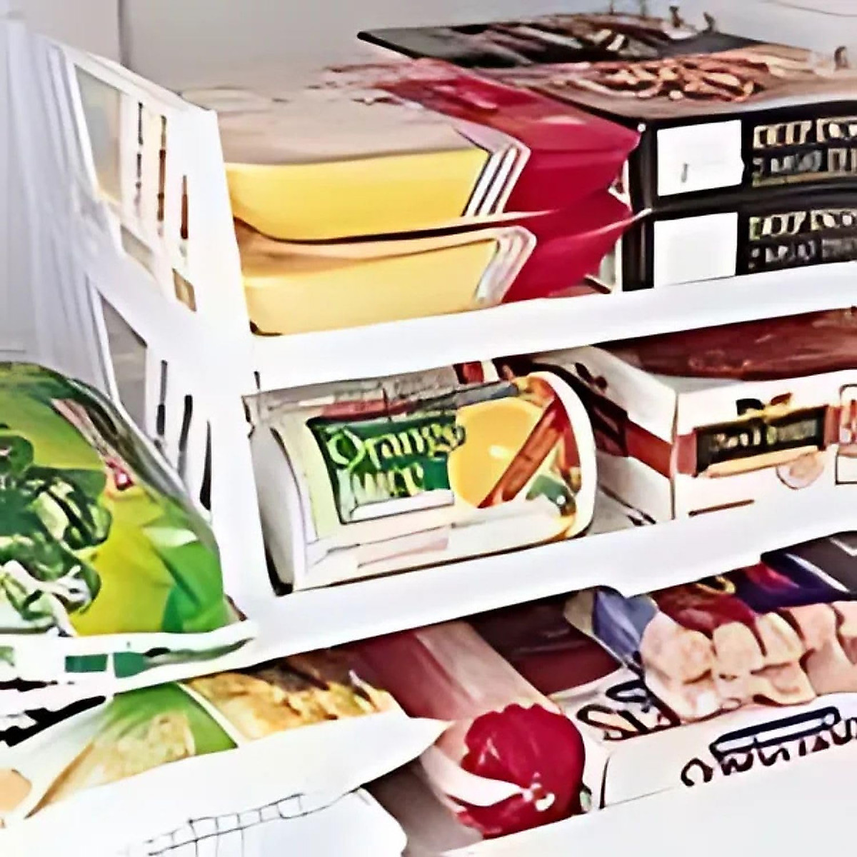 Versatile Stackable Freezer and Fridge Shelves (Set of 2) by JUMBL