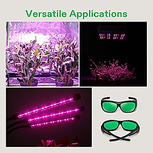 VIVOSUN 2-Pack Indoor Hydroponics LED Grow Room Glasses with Glasses Case