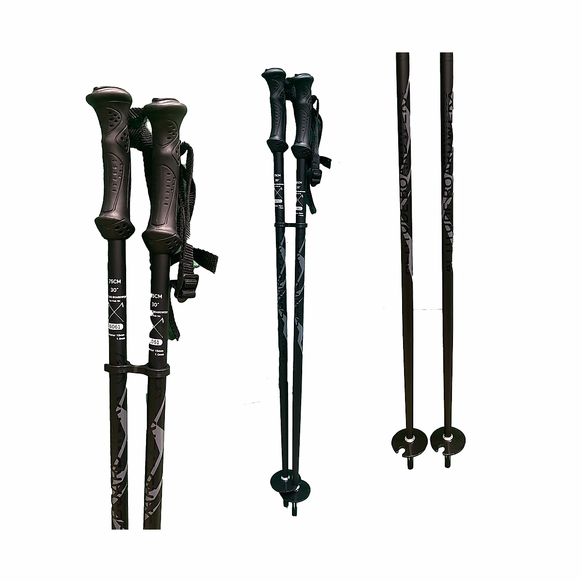Altitude Toddler/Small Kids SKI Poles 30"/75CM (6061 Aluminum & 16MM Shaft)