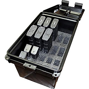MTM TMCLE Tactical Mag Can Multi Mag for 223/5.56 Magazines and 9mm to 45 ACP Magazine Storage, USA Made, Black