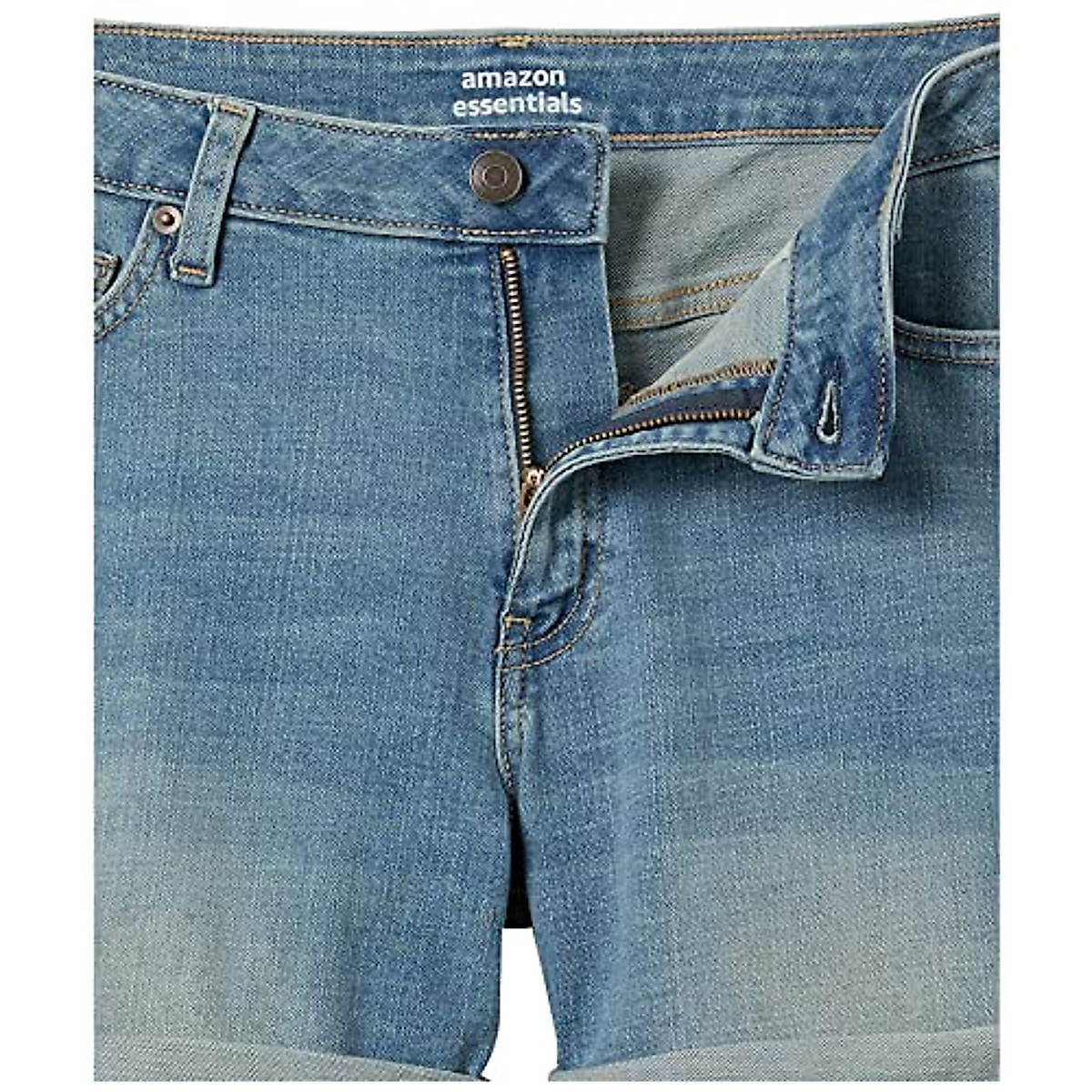 Amazon Essentials Women's 4" Denim Short, Medium Wash, 10