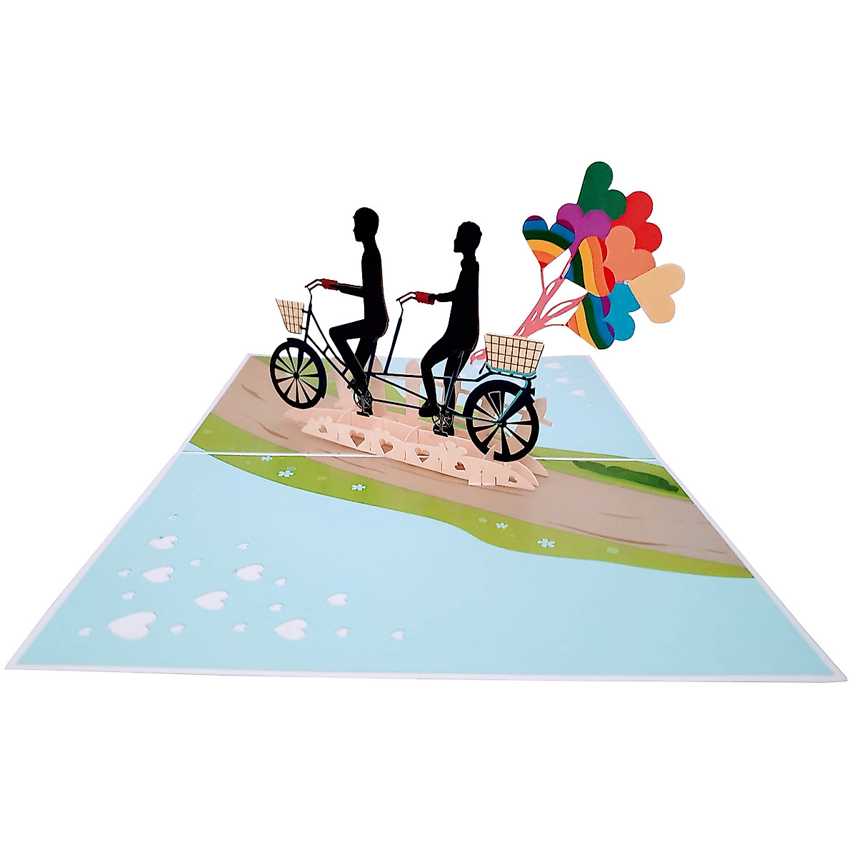 iGifts And Cards Gay Happy Fun Day 3D Pop Up Greeting Card - Valentine's Day, Fathers' Day, Romantic, Engagement, Anniversary, Wedding, Pride, Lovers, Grooms, Couple, Men, Boyfriend, LGBT