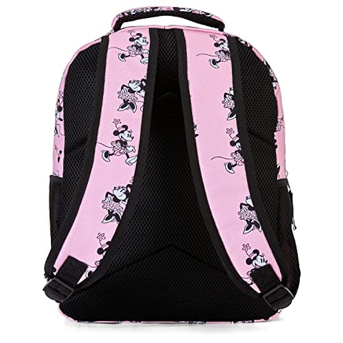 Minnie Mouse Allover Bookbag Backpack - Minnie Mouse Allover School Bag - Backpack for Boys, Girls, Kids, Adults (Light Pink)