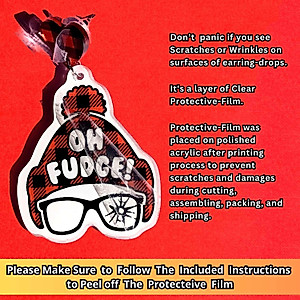 Hallmark Christmas Story Fun Christmas Earrings, Fun Christmas Outfit Accessories, Fun Christmas Story Gifts, Fun Christmas Party Favors, Christmas Earrings (Ralphie)