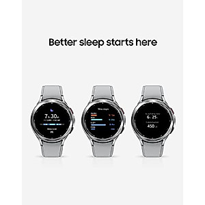 SAMSUNG Galaxy Watch 4 Classic 46mm Smartwatch with ECG Monitor Tracker for Health, Fitness, Running, Sleep Cycles, GPS Fall Detection, Bluetooth, US Version, Silver