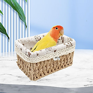 Jinkoozz Bird Nest, Parrot House, Bird Parrot Hammock, Bird Bed, Small Animals House, Birdcage Accessories, Suitable for Birds Parrots Parakeets Cockatiels Lovebird 7.1 × 4.7 × 3.9 Inches