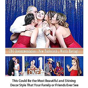 Sequin Backdrop Photo Booth Backdrop 6FTx6FT Royal Blue Wedding Shimmer Fabric Background for Baby Shower Sparkle Sequin Wall Backdrop for Party Event