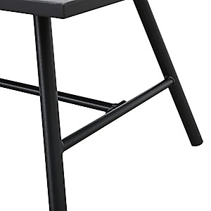 LOKATSE HOME Rectangle Metal Patio Coffee Table All-Weather Outdoor Furniture for Deck Poolside Garden, Black