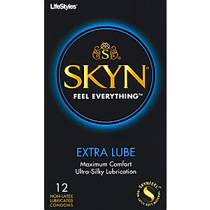 LifeStyles Skyn Extra Lubricated Condoms, 12 condoms