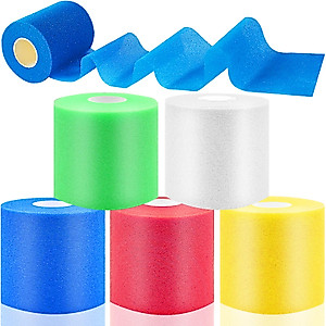 5 Pieces Foam Underwrap Tape Athletic Foam Tape Sports Pre-wrap Breathable Roll Tape for Elbow Wrists Hands Knees Ankles (5Pcs)