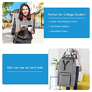 Laundry Backpack Bag, Bukere Extra Large 2 in 1 Laundry Hamper Basket for College Students Dorm Essentials, Adjustable Shoulder Straps, Freestanding Laundry Bag for Apartment, Laundromat, Travel