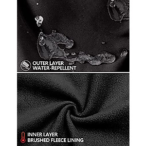 Little Donkey Andy Men’s Softshell Jacket with Removable Hood, Fleece Lined and Water Repellent Black Size L