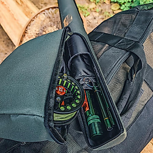 Kylebooker Fly Fishing Reel Large Arbor with Aluminum Body Fly Reel 3/4wt 5/6wt 7/8wt (Black with Red, 7/8wt)