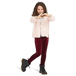 SPANX Girl's Girls Velvet Leggings (Little Kids/Big Kids) Rich Burgundy (Velvet) SM (7-8 Little Kid/Big Kid)