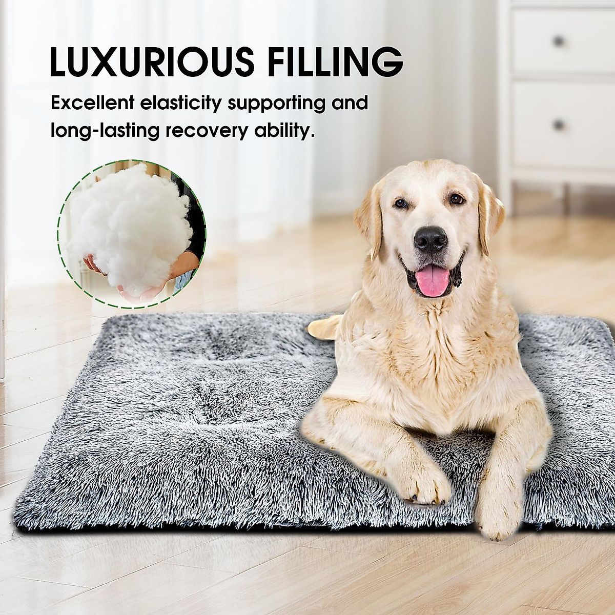 MINGT Dog Bed, Washable Dog Bed for Large Dogs Kennel pad, Anti-Slip Pet Sleeping for Medium Small Dogs Indoor & Outdoor Use (XL(43 x 29 in))