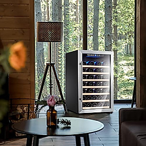 Kalamra KRC-52SZF 4.2 Cu.ft 50 Bottle Single Zone Wine Refrigerator with S/S Door and Handle