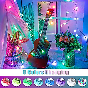 Multicolor Globe String Lights with Remote Timer,Indoor String Lights Bedroom,32FT 96LED with 8Vibrant Colors Plug in Outdoor Decorative Lights for Easter,Christmas,Classroom,Garden,Party,Wedding