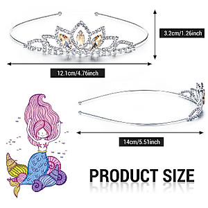 Colorful Girls Princess Tiara Set - 8 Unique Crowns