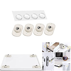 MeyaGo 8PCS Mini Caster Wheels Adhesive Bumpers for KitchenAid Mixer air Fryer Coffee Maker Bottom Kitchen Countertops Appliances Rubber Pads Non-Slip Bumpers Rolling Wheels Mobility Wheels