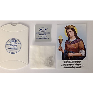 Saint Barbara Silver Tone Medal - Patroness of Firefighters - Made in Italy