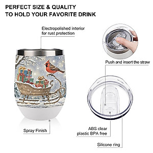 BWQHJKY Insulated Tumbler, Guard The Gifts Print 304 Stainless Steel Thermal Cup Durable & Reusable Travel Mug for Home, Office, And Outdoor Use