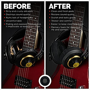 BRAINWAVZ Round Velour Memory Foam Earpads - Suitable Many Large Headphones - SteelSeries, HD668B, ATH, AKG K553, HifiMan, ATH, Philips, Fostex, Sony Ear Pad & More