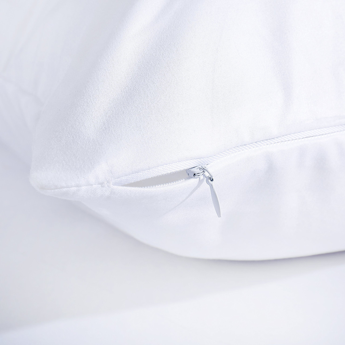 EVOLIVE Ultra Soft Microfiber Body Pillow Cover/Pillowcases 21"x54" with Hidden Zipper Closure (21"x54" Body Pillow Cover, White)