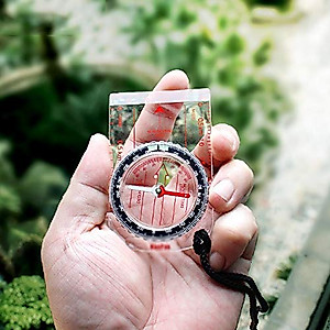 FHDGH Orienteering Cross-Country Ruler Pointing to The North Needle, Measuring Length, Measuring Distance, Map Positioning, Basic Positioning