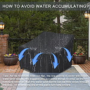 ABCCANOPY Patio Chair Cover Durable and 600D UV-Coated Polyester Waterproof Outdoor Furniture Cover High Back Chair Single Sofa Cover Stackable Chair Cover 40x38 Inches Black