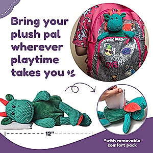 WILD BABY Dragon Weighted Stuffed Animals - Microwavable Animals with Lavender, 10 inch Heatable Plush for Kids - Soft, Cuddly, Warming Stuffed Animal for Baby - Gift Box Ready