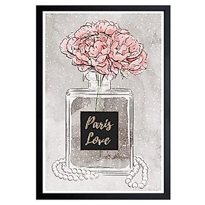 Wynwood Studio Fashion and Glam Wall Art Prints 'Vase of Fragrance' Home Décor, 13x19, Black Frame