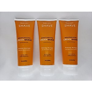 3 (PACK) Trader Joe's Honey Mango Moisturizing Shave Cream with Aloe Vera and Vitamin E for Men and Women