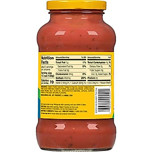 Ragu Chunky Tomato, Garlic and Onion Pasta Sauce, Made with Olive Oil, Diced Tomatoes, Delicious Garlic and Onions, and Italian Herbs and Spices, 24 OZ