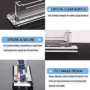 4 Pack Magnetic Card Holder Base Trading Card Stand Protector Card Sleeves Protector Case Base for Trade Card Holder Case Standard Cards, Baseball Card Display (Fits 130PT Magnetic Card Holder)