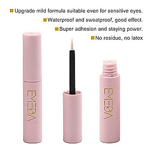 10 Pairs Natural False Lashes and White Glue