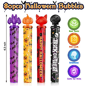 Shemira 160pcs Halloween Bubble Wands, Halloween Party Favors for Kids, Halloween Goodie Bags Fillers, Halloween Trick Or Treating Toys Bulk, for Kids, Halloween Miniatures Prizes