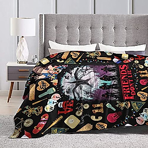 Stranger Friends Flannel Throw Soft Lightweight Blankets for Men Women Boys Gifts Room Bed Thing Home Decor 50"x40"